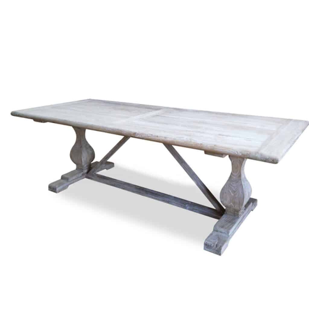 Milan Dining Table – White Washed Elm